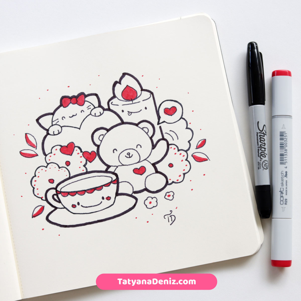 Speed Art: Kawaii Doodle for Valentine's Day (VIDEO)