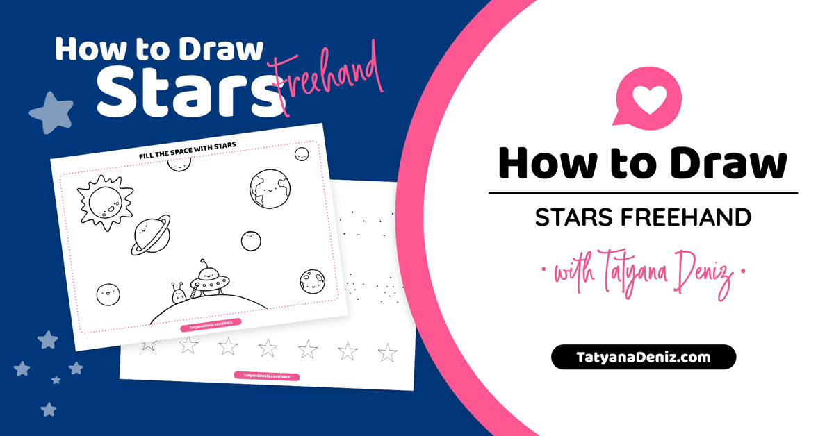 How to Draw a Star Freehand with Free Printable Worksheets